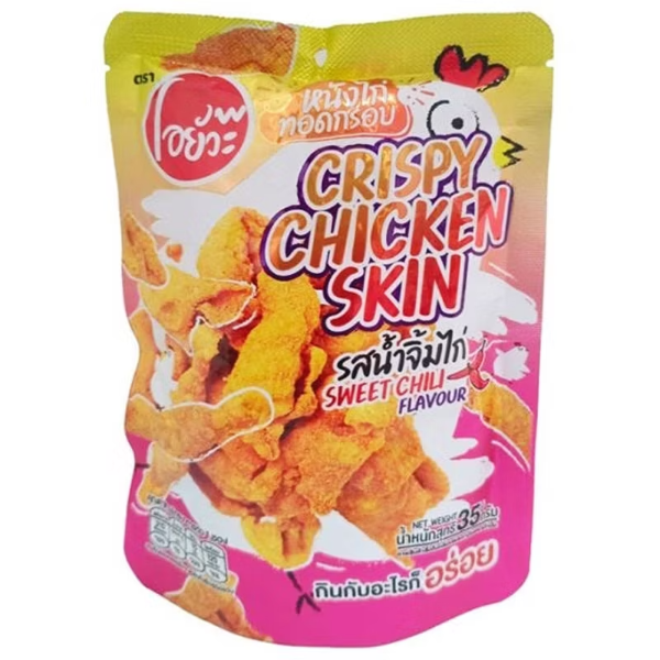 หนังไก่ทอดกรอบ รสน้ำจิ้มไก่ 35g – 🇬🇧 Delifresh UK